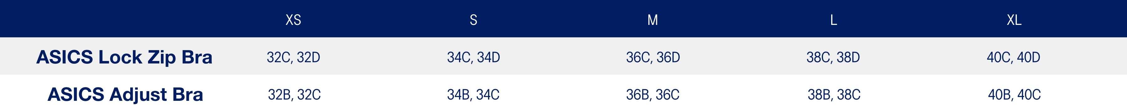 Clothing Size Guide – ASICS HK Customer Center